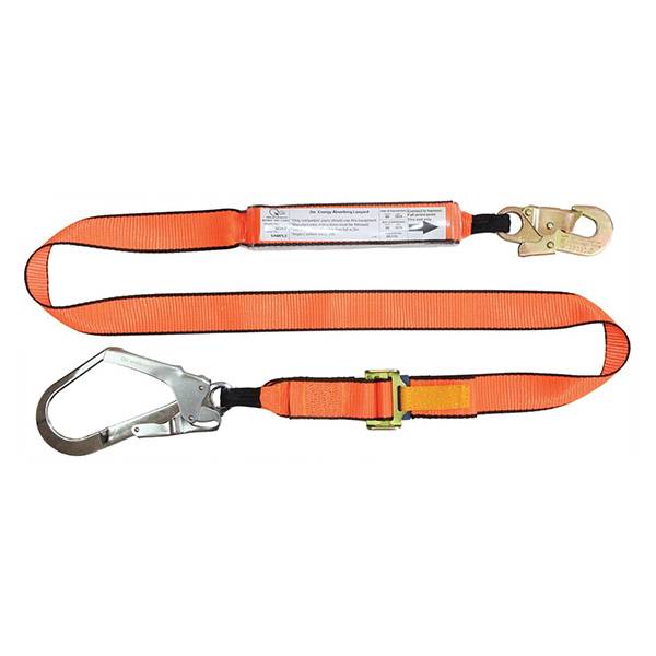 2m Adjustable Lanyard Single Leg - 1 Double Action + Scaffolding Hook ...