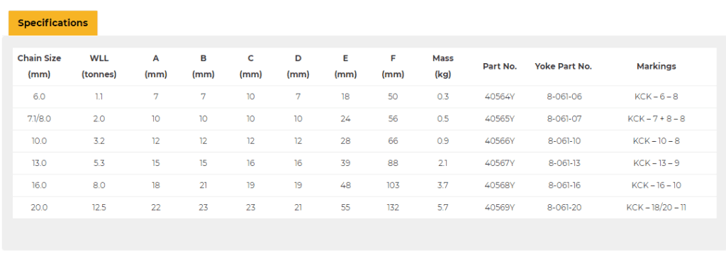 Grade 80 Pin-lok Locking Shortening Clutch | Chain & Rigging Supplies