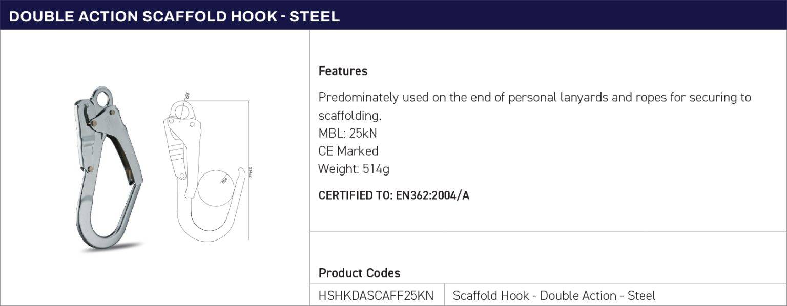 Double Action Scaffold Hook | Chain & Rigging Supplies