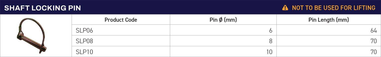 Shaft Locking Pin | Chain & Rigging Supplies