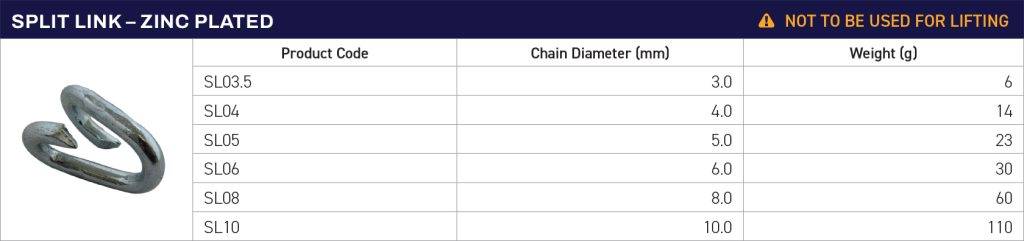 Split Link - Zinc Plated | Chain & Rigging Supplies