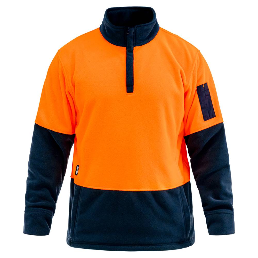 Bison Polar Fleece Day Only Orange/Navy | Chain & Rigging Supplies